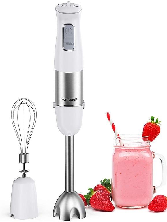Homgeek 1000W 2-in-1 HAT-9630B Hand Blender with Whisk,Stick Blender ...