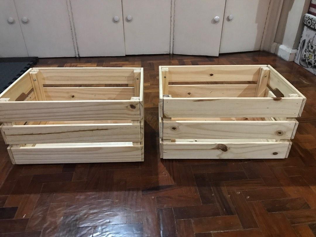 Ikea knagglig box pine, Furniture & Home Living, Home Improvement ...