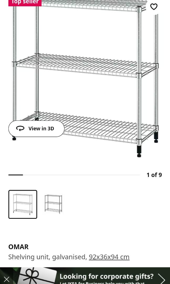 Ikea OMAR shelf, Furniture & Home Living, Furniture, Shelves, Cabinets ...