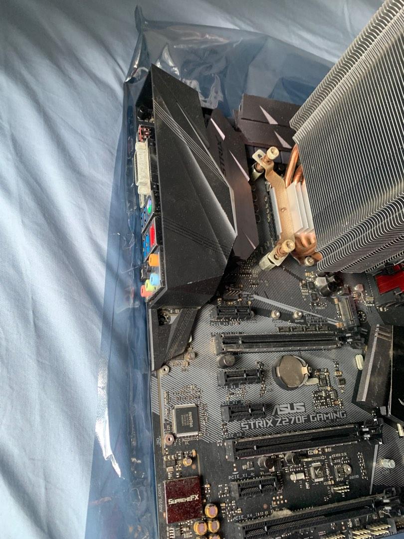 Intel I7-7700K + Asus RIG Strix Z270F + 16GB RAM + hyper 212 cooler ...