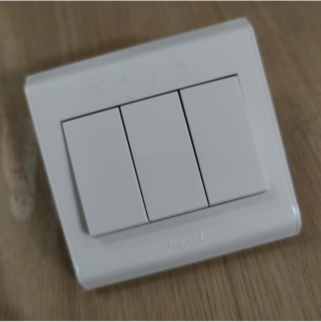 Legrand 1-way 2 gang / 3 gang switch, TV & Home Appliances, Electrical ...