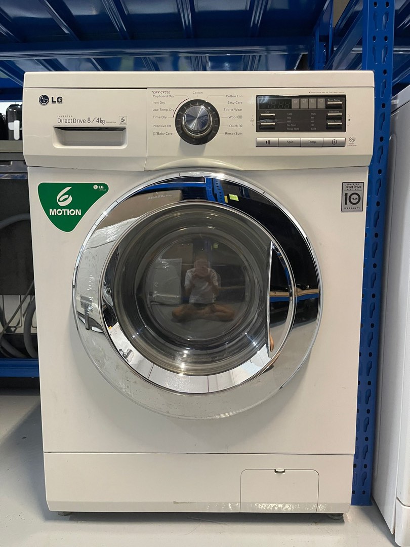 LG 8/4kg, 6 Motion Inverter Direct Drive Washer Dryer WD1486ADP3, TV ...