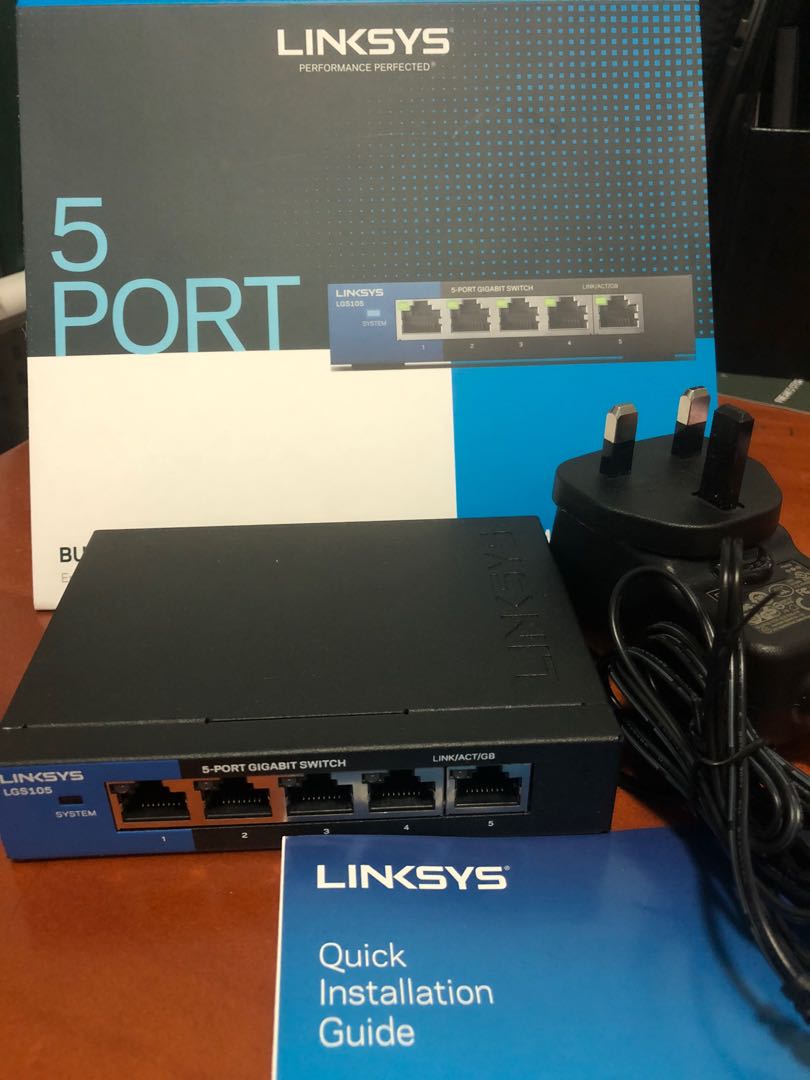 LinkSys LGS105 5port Gigabit Switch 網絡交換器, 電腦＆科技, 電腦周邊及配件, Wifi及上網相關產品 ...