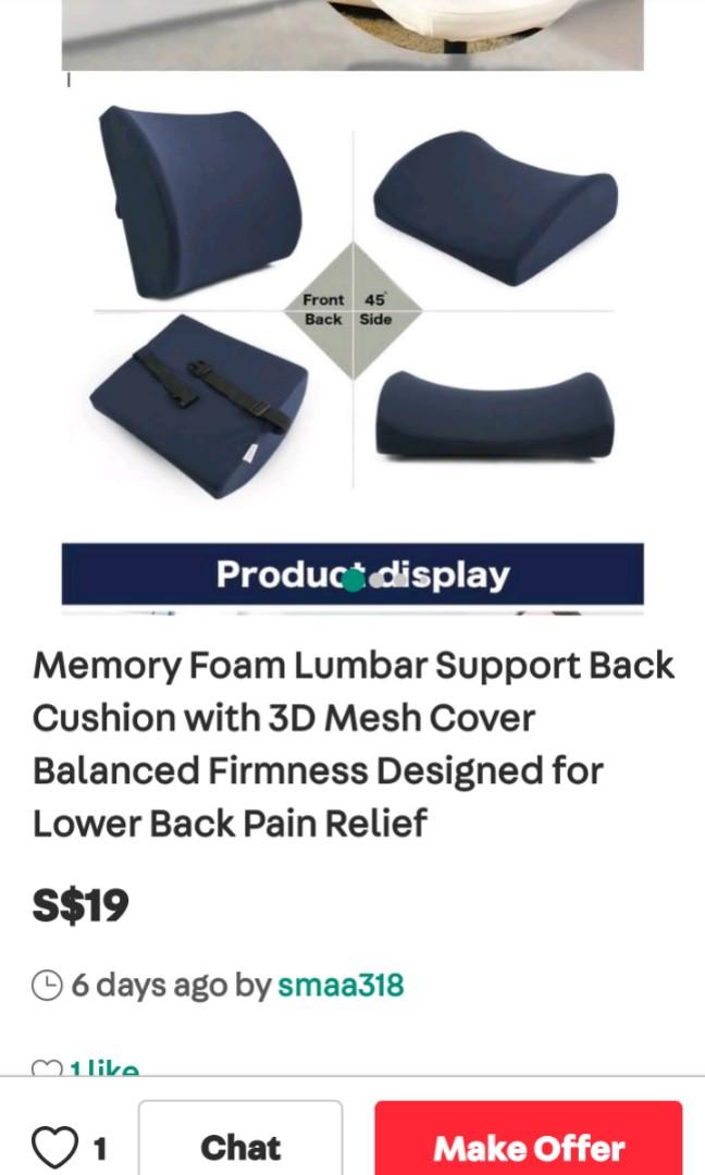 Lumbar contour back support, Furniture & Home Living, Furniture, Other ...