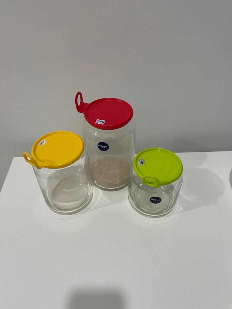 Luminarc set of glass containers, Furniture & Home Living, Kitchenware ...