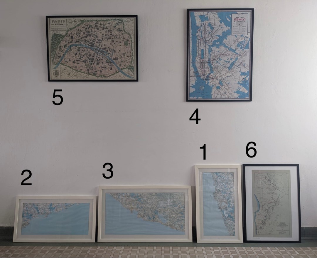 Maps - Wall Decor - Vintage, Furniture & Home Living, Home Decor, Wall ...