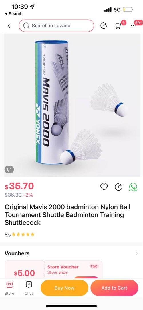 Mavis 2000 training shuttle cock, Sports Equipment, Sports & Games ...