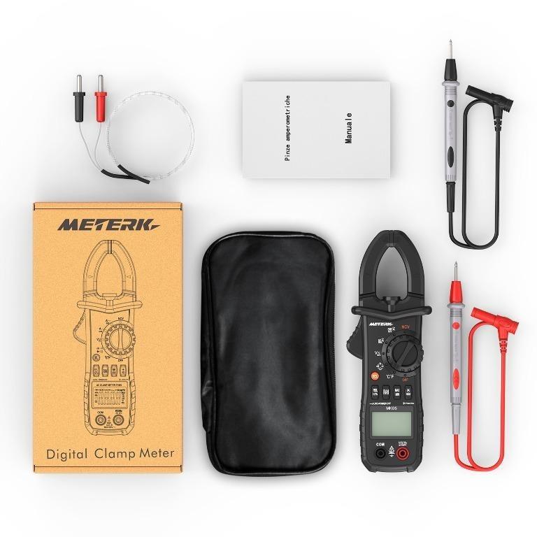 Meterk 6000 Counts Digital Clamp Meter NCV AC/DC Voltage Auto AC ...
