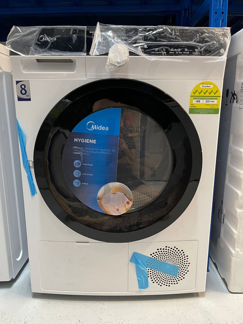MIDEA MDK888HP HEAT PUMP DRYER (8KG), TV & Home Appliances, Washing ...