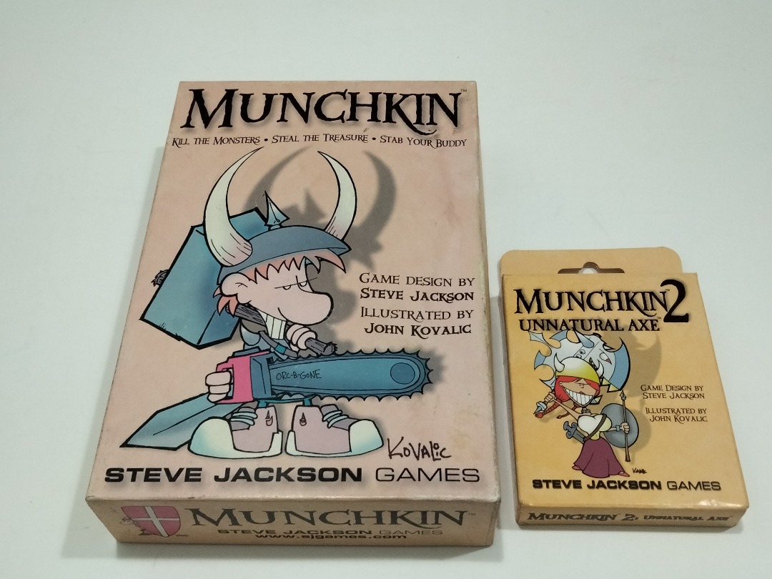 Munchkin & Munchkin 2: Unnatural Axe, Hobbies & Toys, Toys & Games on ...