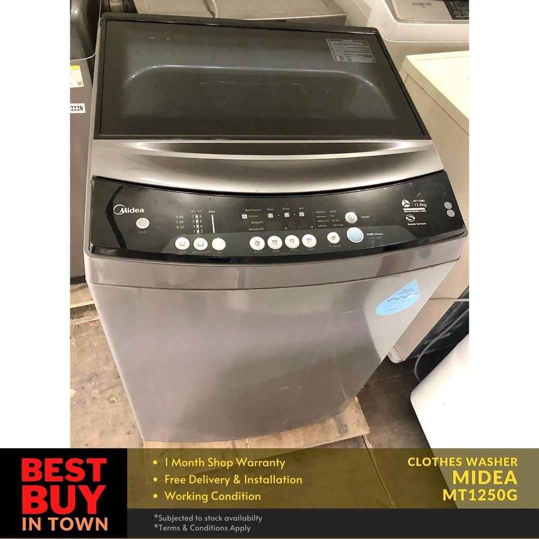 MUST BUY! MIDEA 12KG Top-Loader Washing Machine MT1250G, TV & Home ...