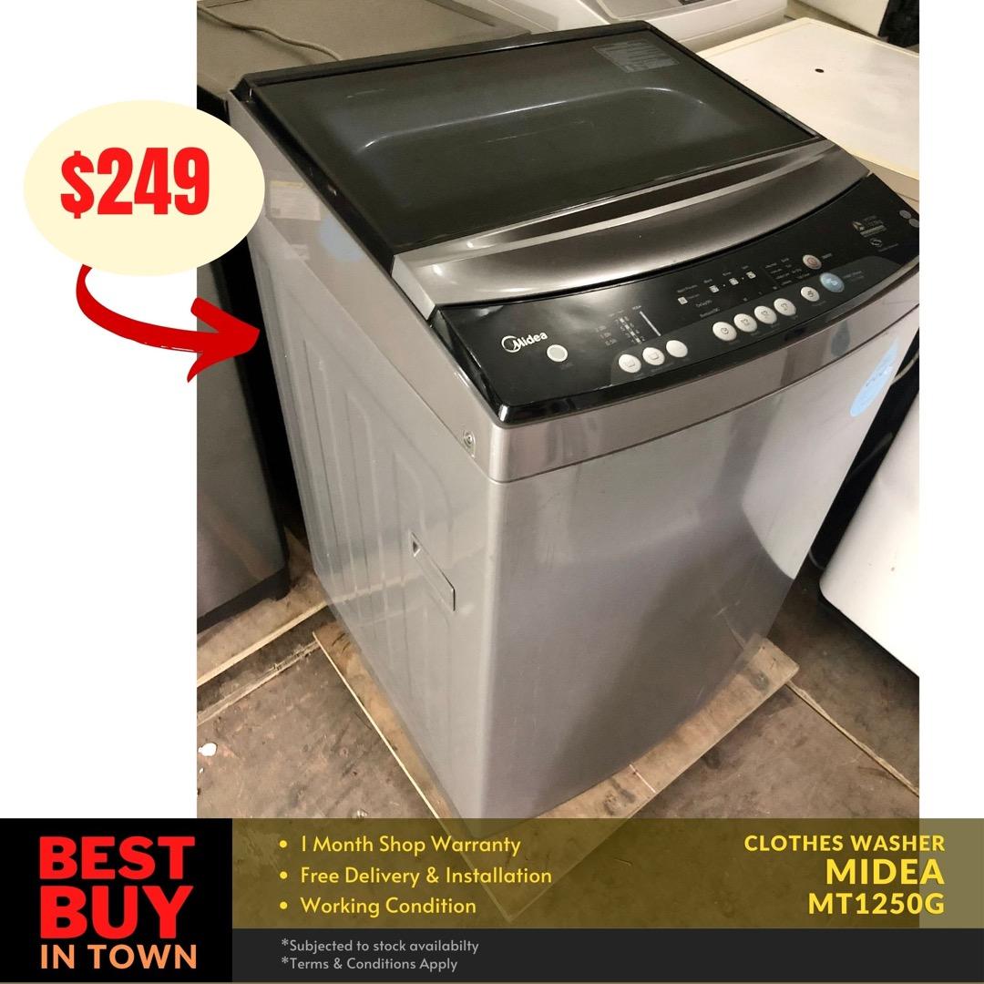 MUST BUY! MIDEA 12KG Top-Loader Washing Machine MT1250G, TV & Home ...