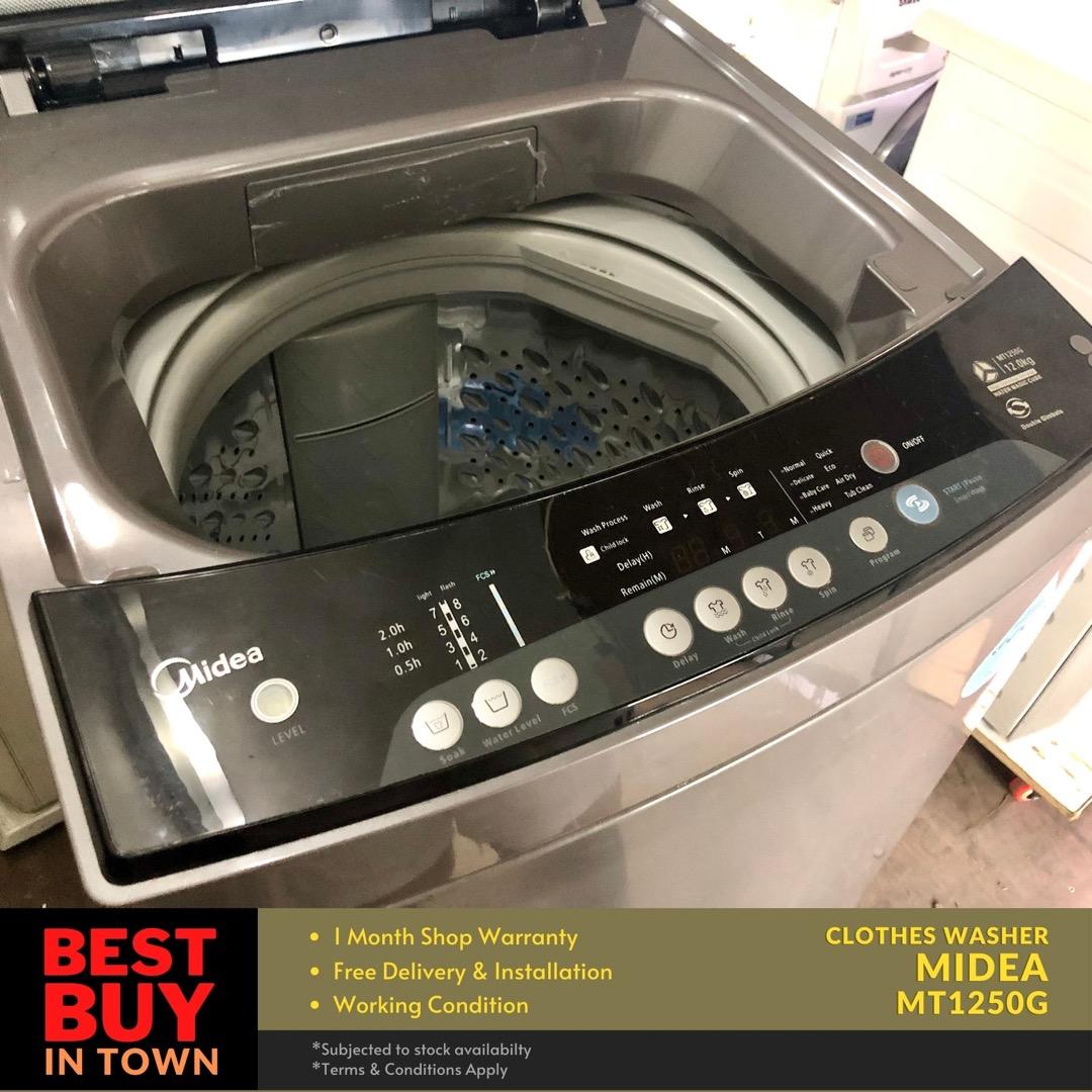 MUST BUY! MIDEA 12KG Top-Loader Washing Machine MT1250G, TV & Home ...