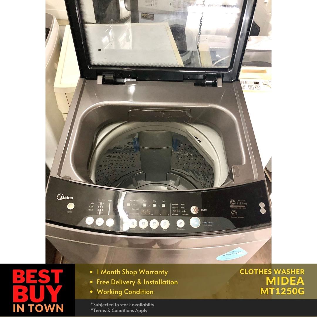 MUST BUY! MIDEA 12KG Top-Loader Washing Machine MT1250G, TV & Home ...