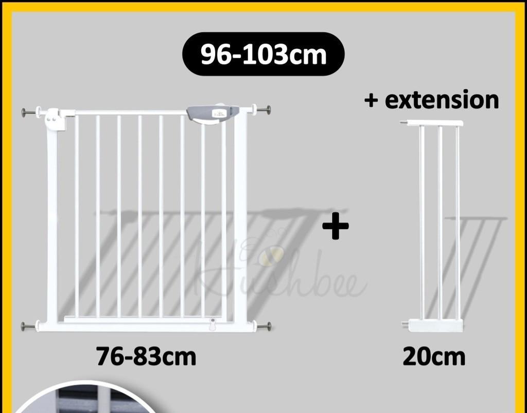 New Premium Safety Gate with 20cm gate extension- 3 Safety Locks and ...