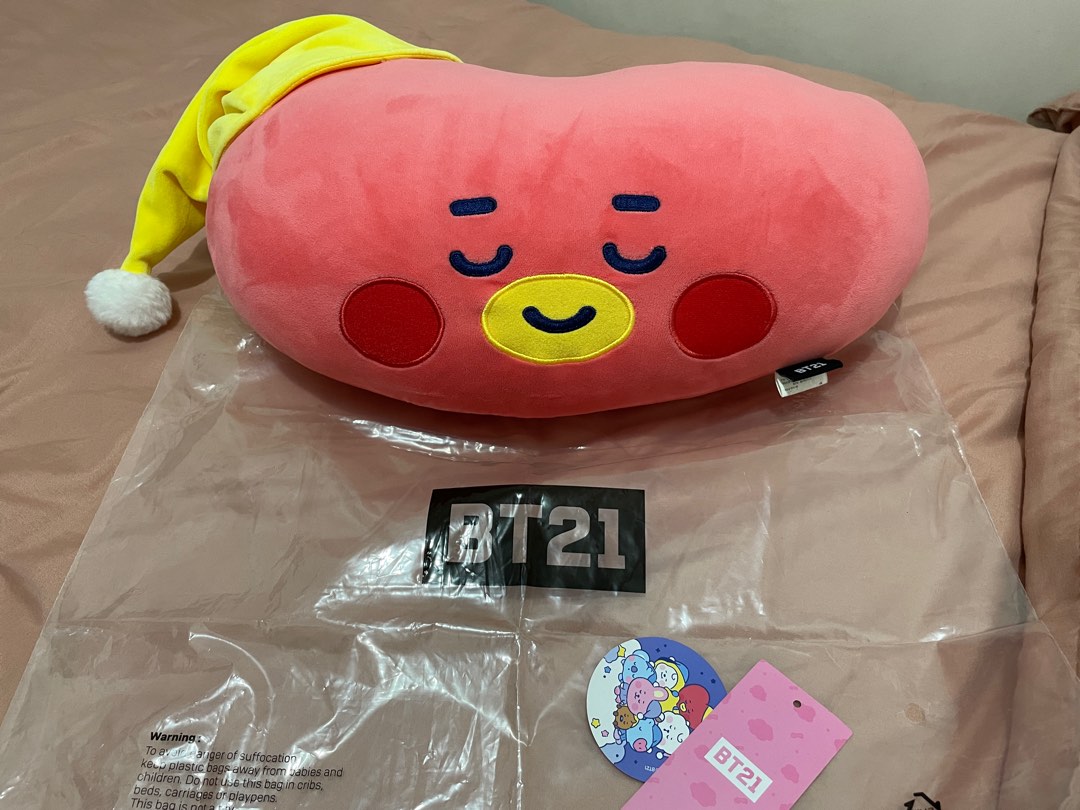 Official BT21 Tata pillow with Original Tags and Plastic Bag, Hobbies ...