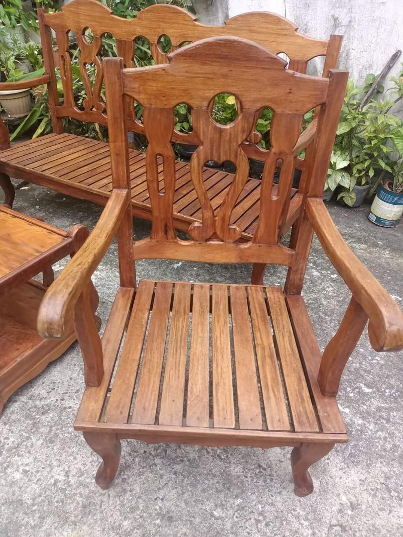 Old Narra Sala Set, Furniture & Home Living, Furniture, Sofas on Carousell
