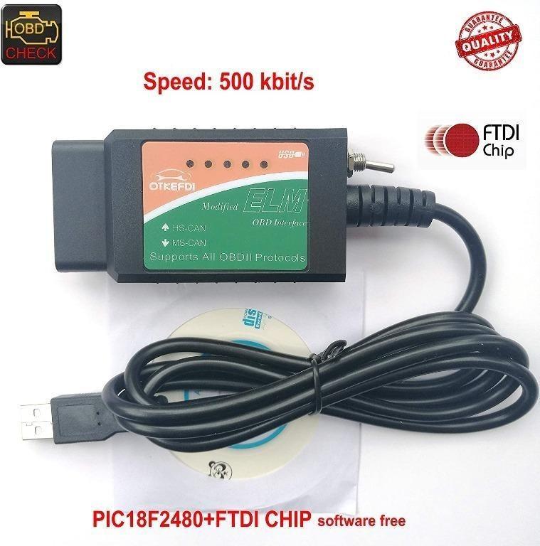 OTKEFDI ELM 327 OBD,Forscan Modificado 327 500 kbit/s, Computers & Tech ...
