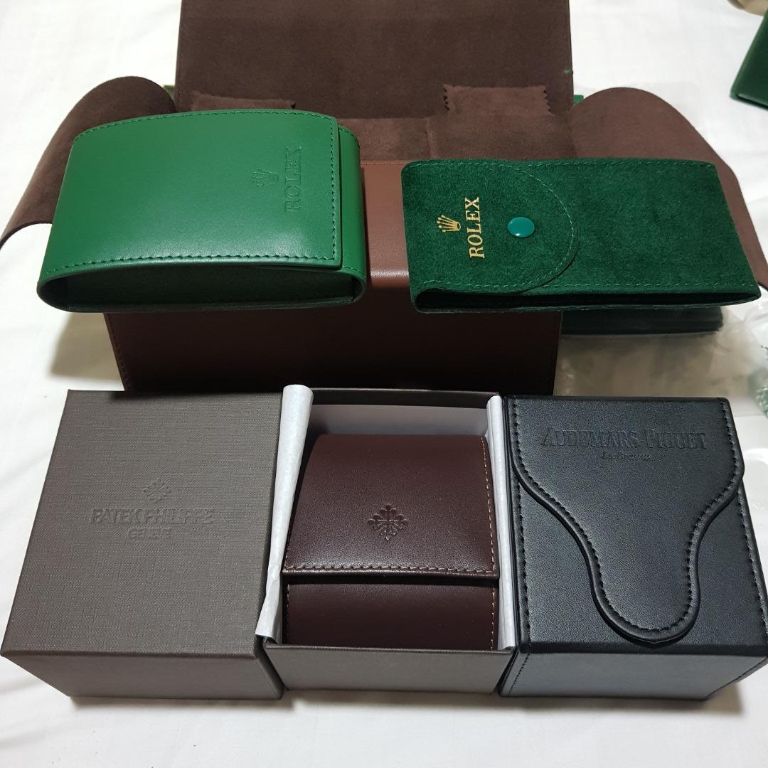 Patek Philippe, AP, Rolex travel boxes pouches cases, 男裝, 手錶及配件, 飾物架、飾物 ...