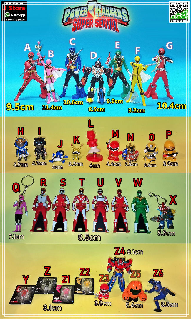 Power ranger Super sentai figure ( J Store ), Hobbies & Toys, Toys ...