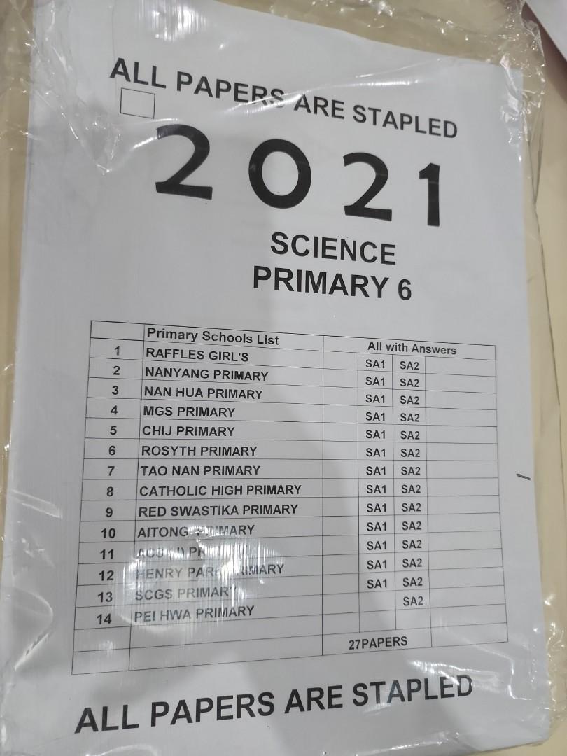 Pri 6 psle science exam papers 2021, Hobbies & Toys, Books & Magazines ...