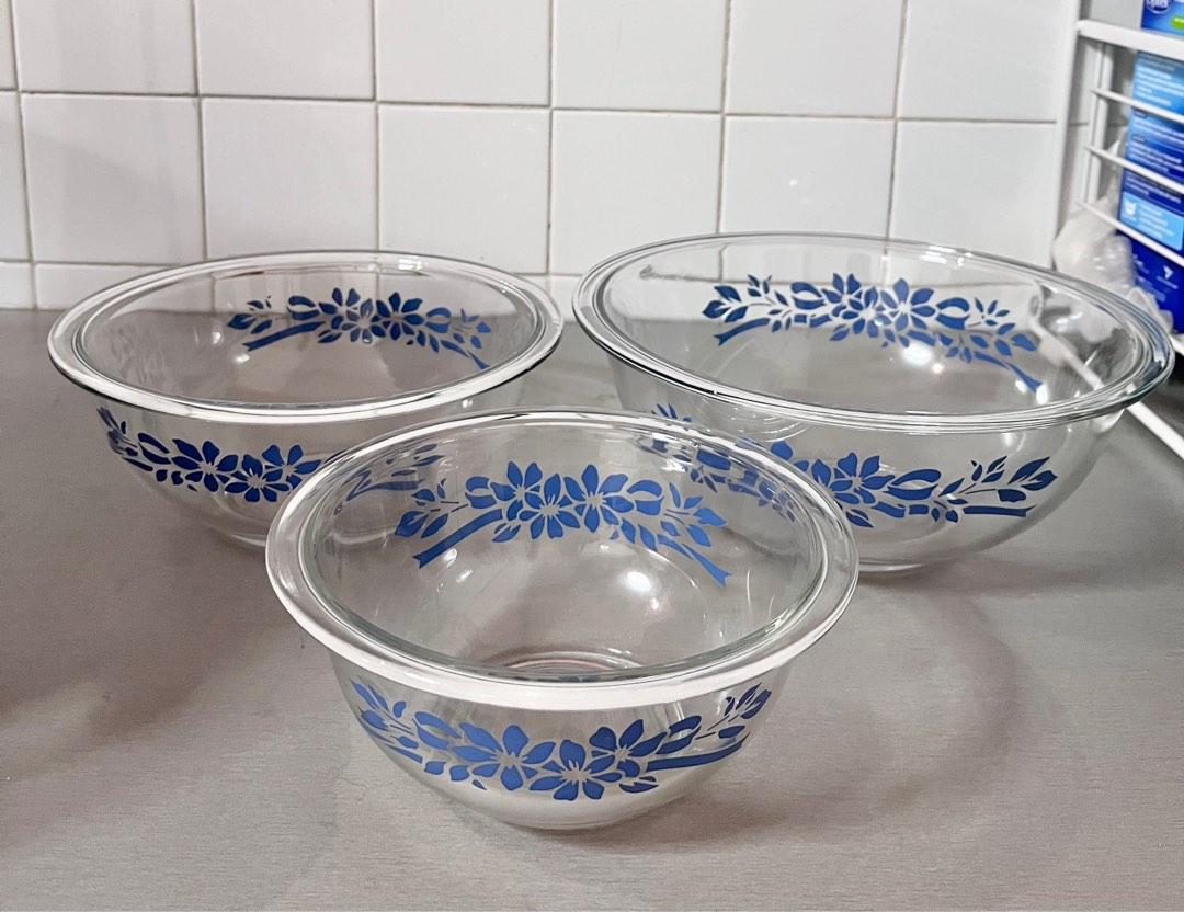 PYREX 3-PIECE SERVING/MIXING BOWL SET, Furniture & Home Living ...