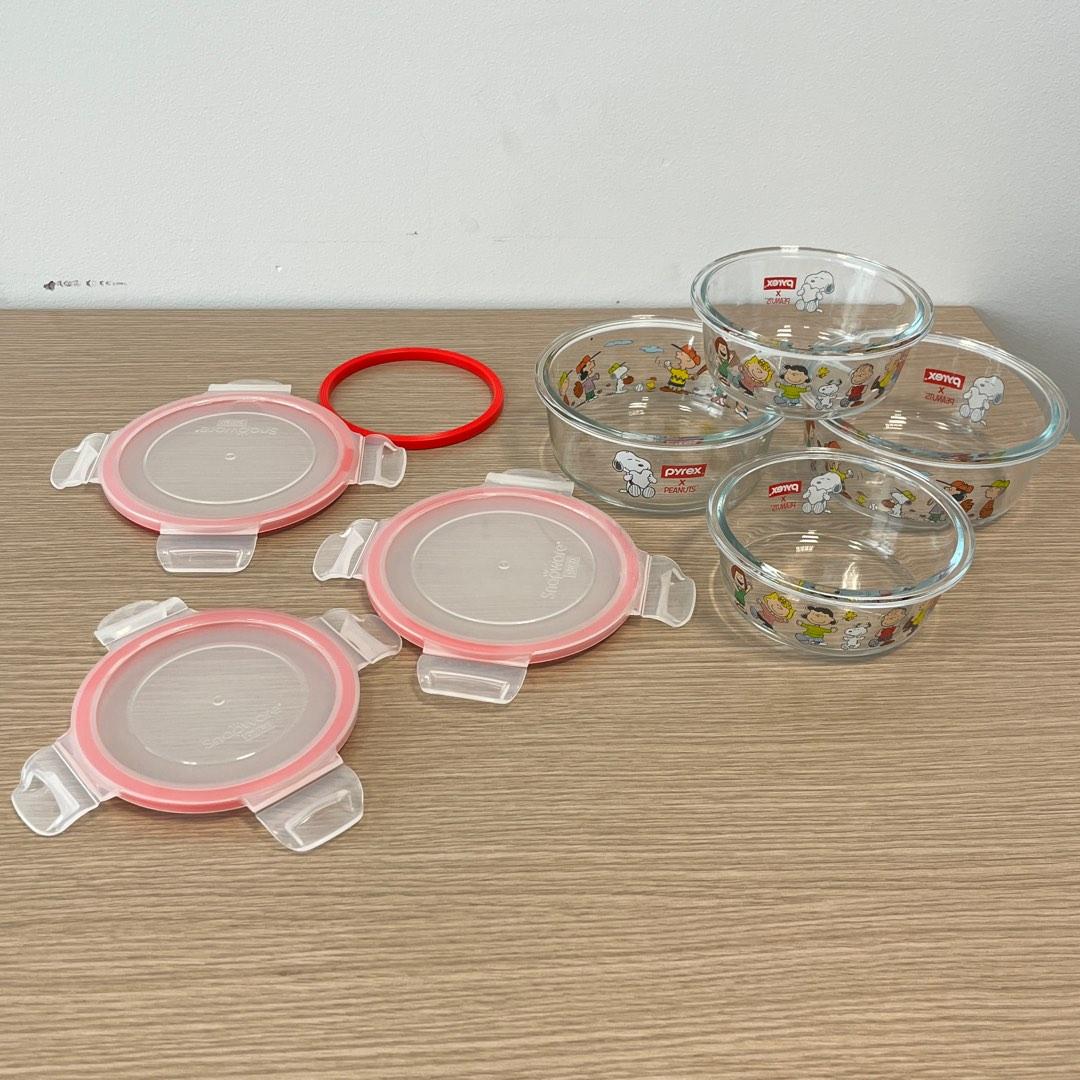 Pyrex Snoopy Peanuts storage round glass, Furniture & Home Living ...
