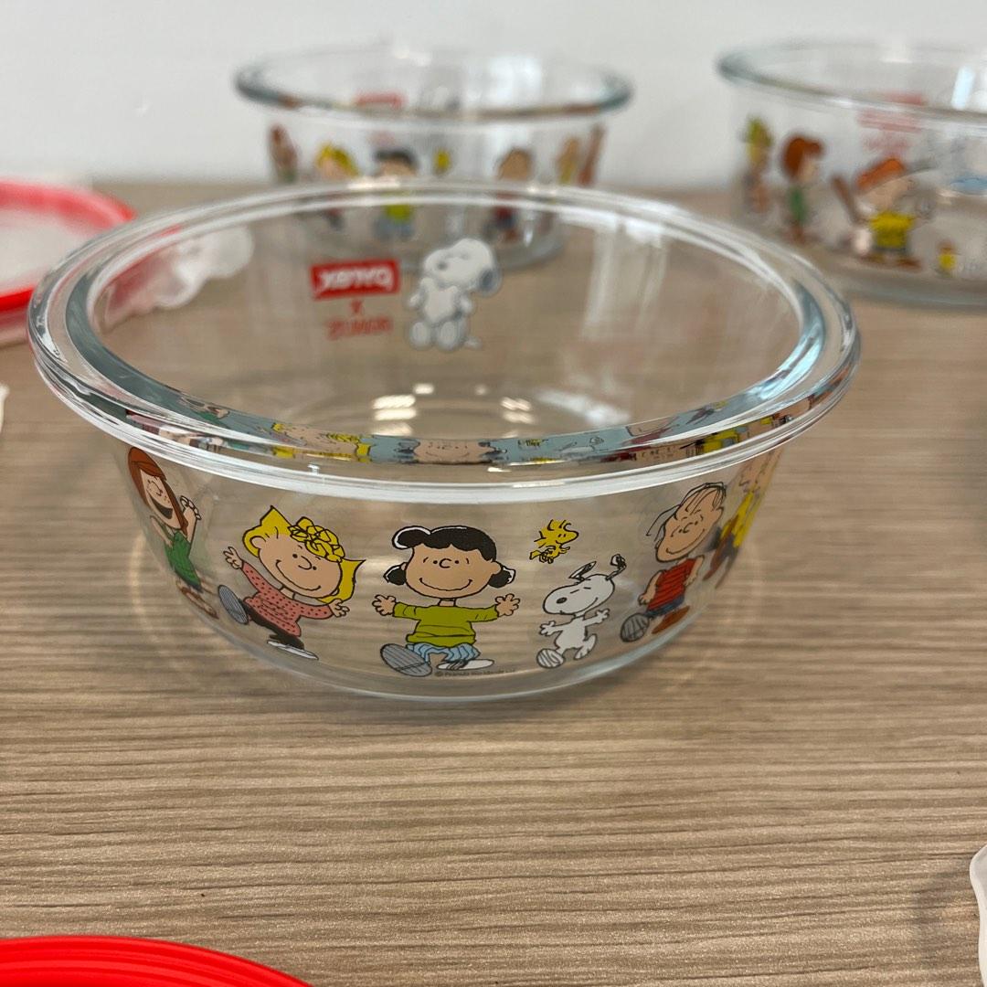 Pyrex Snoopy Peanuts storage round glass, Furniture & Home Living ...