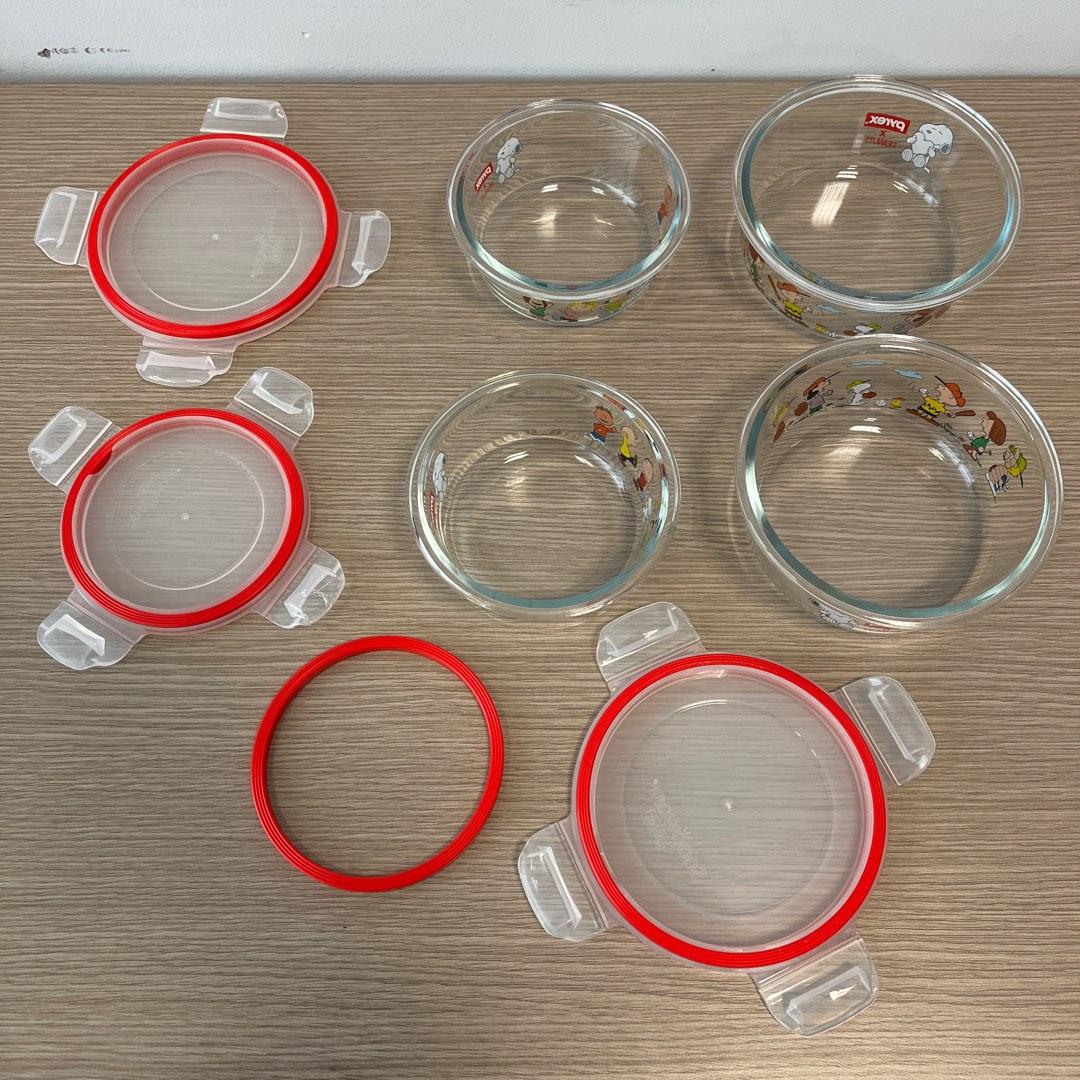 Pyrex Snoopy Peanuts storage round glass, Furniture & Home Living ...