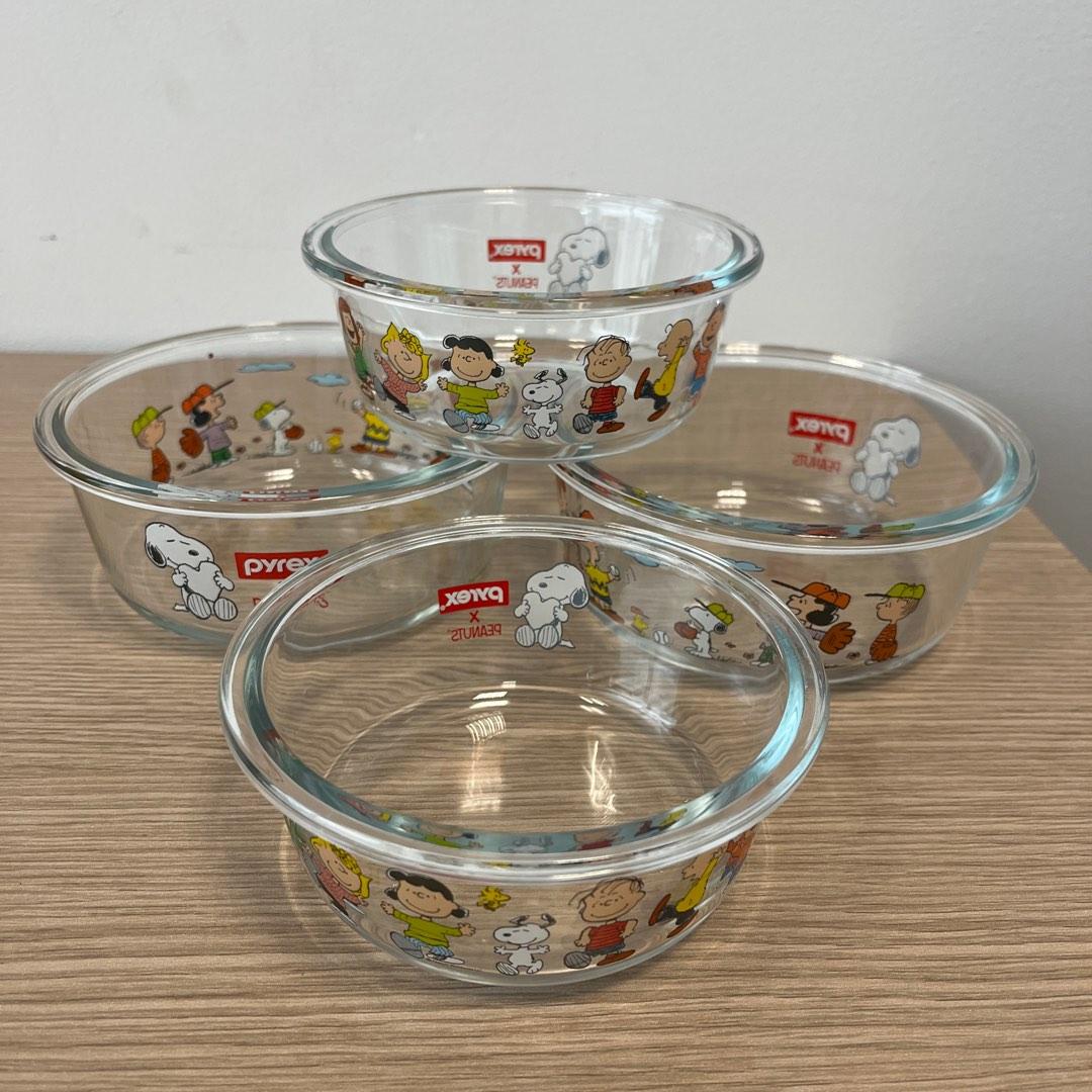 Pyrex Snoopy Peanuts storage round glass, Furniture & Home Living ...