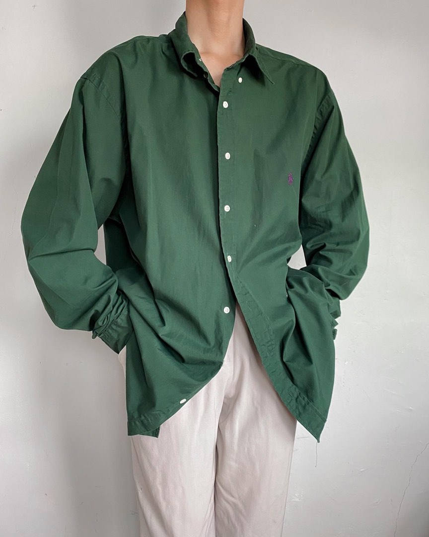 Ralph Lauren Green BTD, Men's Fashion, Tops & Sets, Tshirts & Polo ...