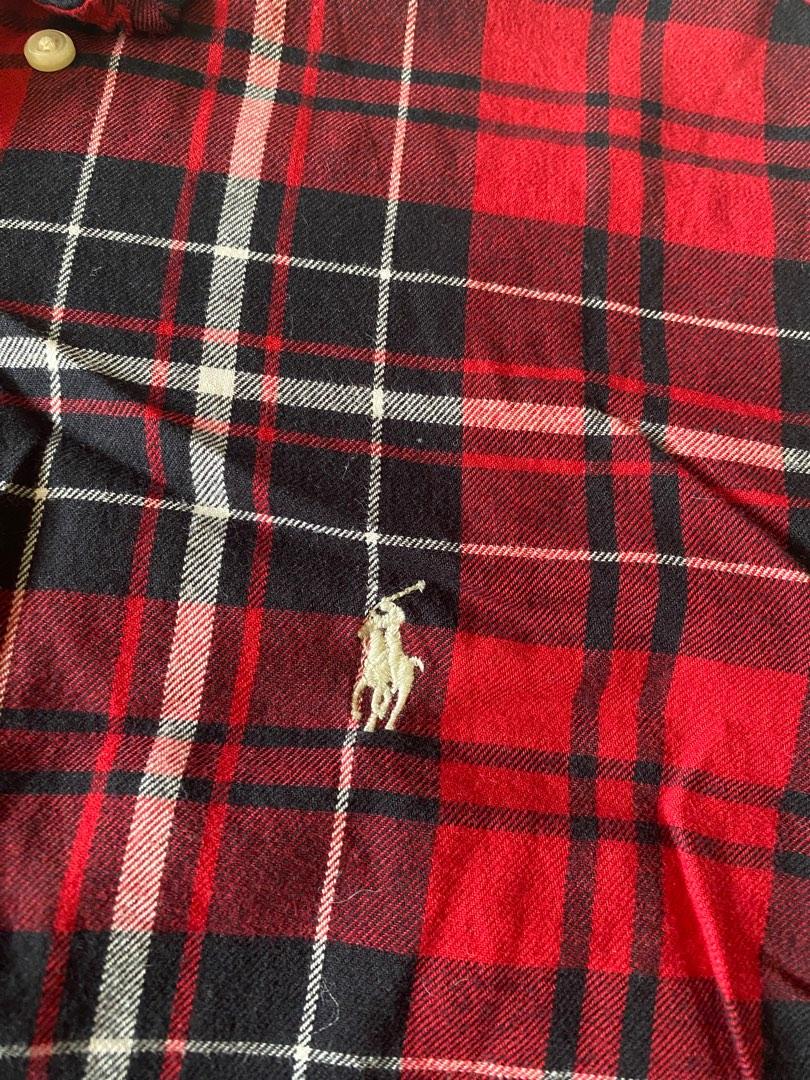 Ralph Lauren red plaid polo, Men's Fashion, Tops & Sets, Tshirts & Polo ...
