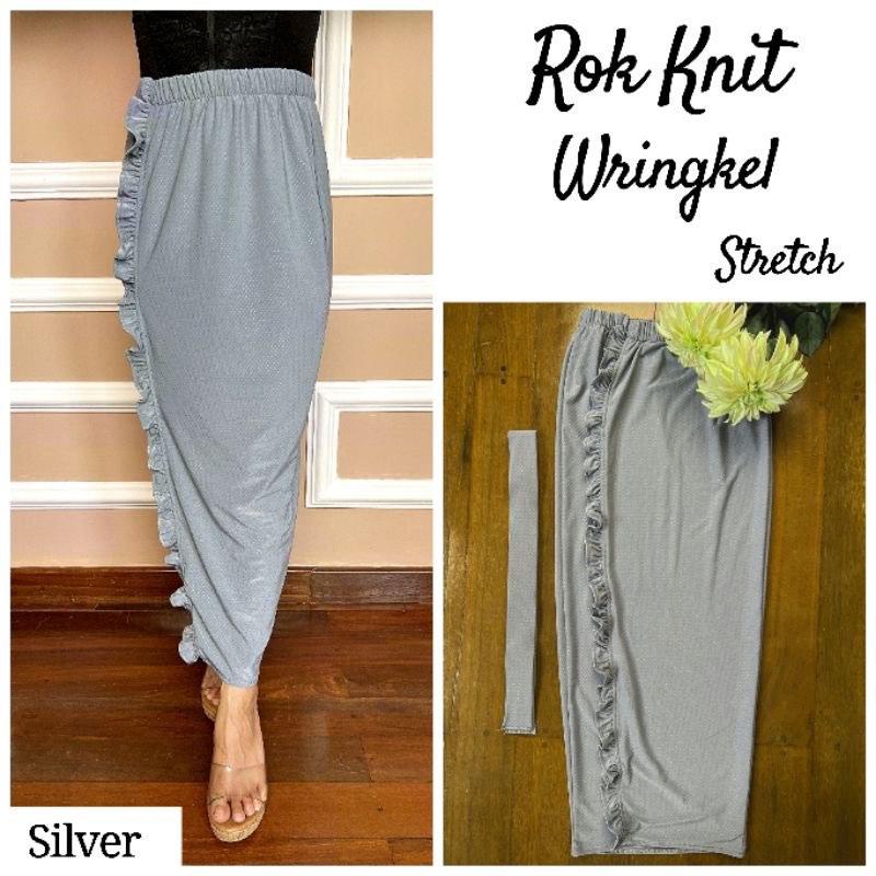 Rok Jadi knit wringkle, Fesyen Wanita, Pakaian Wanita, Gaun & Rok di ...