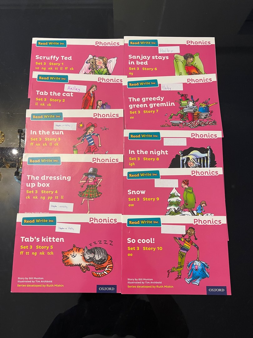 RWI Read Write Inc Phonics Oxford Pink Books 1-10, 興趣及遊戲, 書本 & 文具, 小朋友書 ...