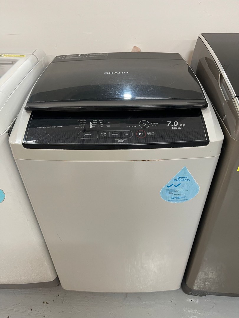 SHARP ES718X Top Load Washing Machine 7KG, TV & Home Appliances ...