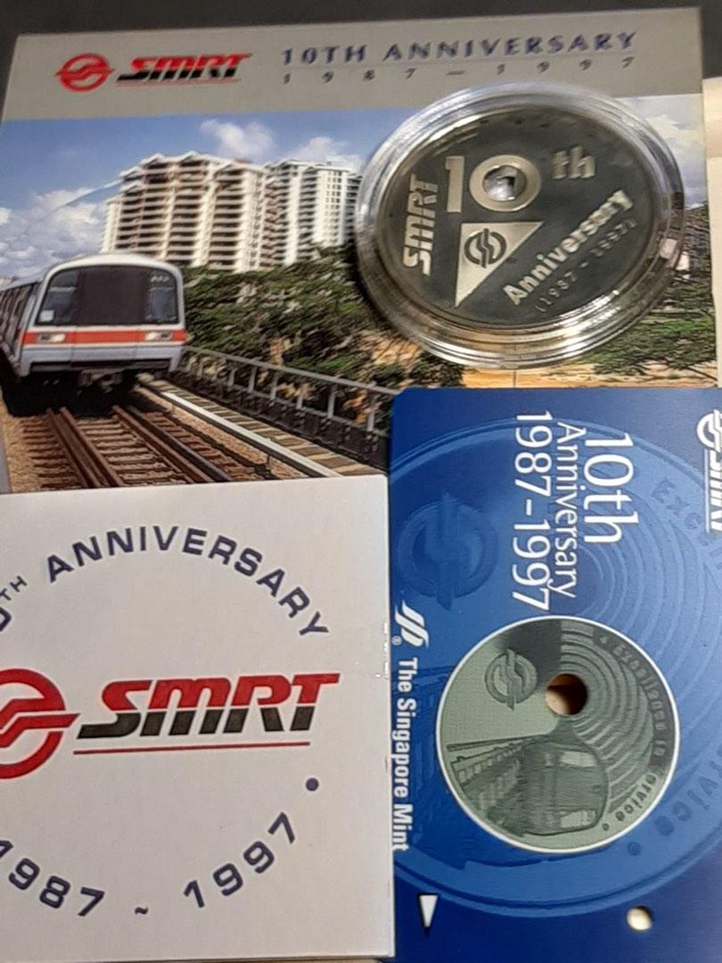 Singapore Mint - SMRT 10th Anniversary 1987-1997, Hobbies & Toys ...
