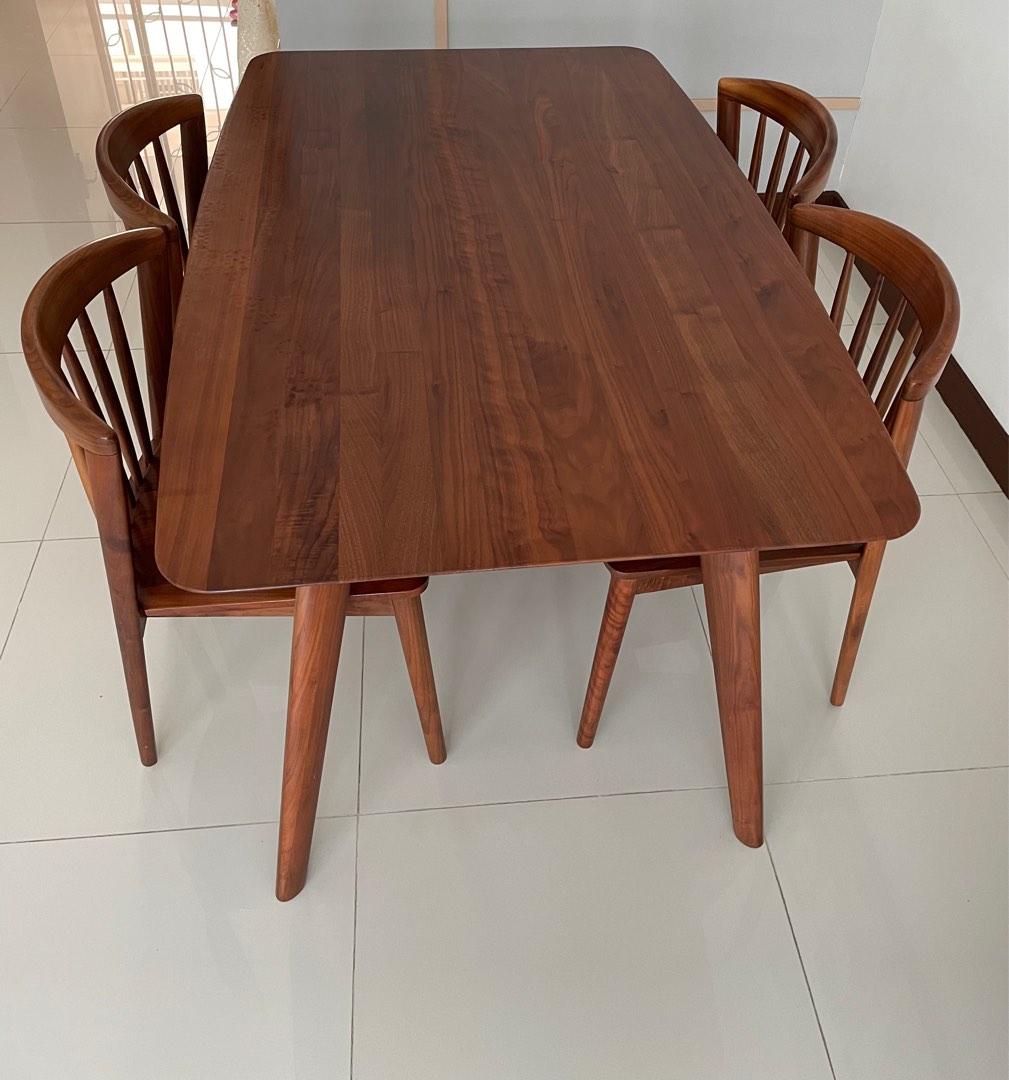 Solid Wood Dining Table, Furniture & Home Living, Furniture, Tables ...