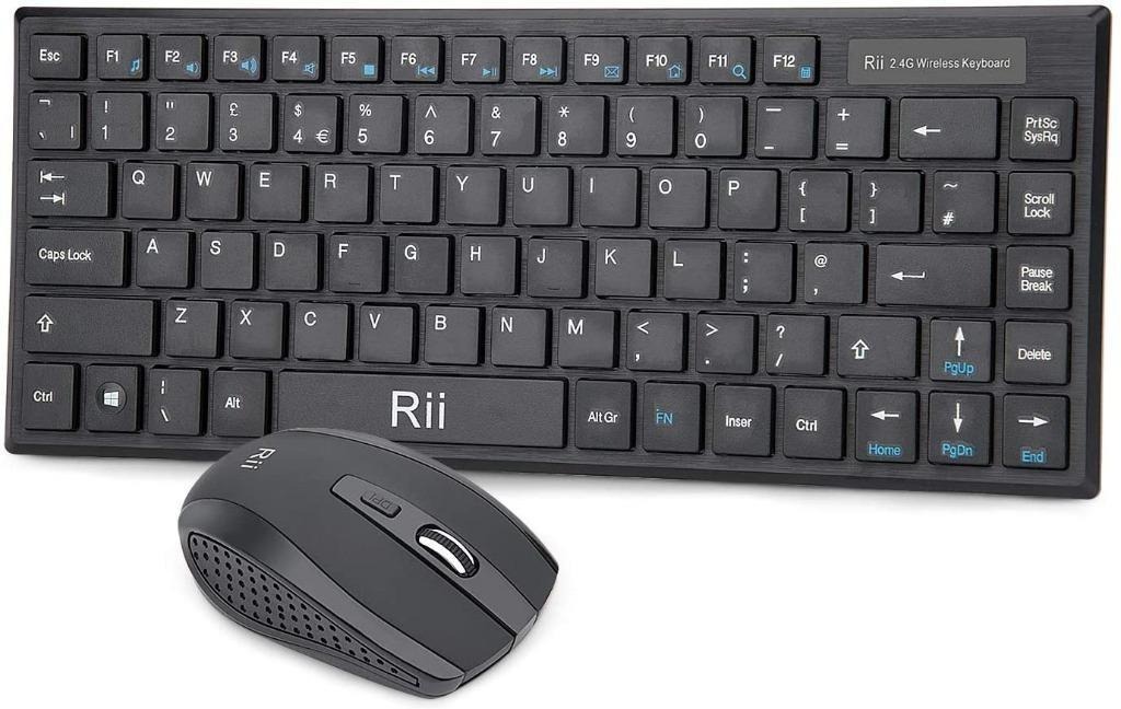 (SPECIAL SALE) Rii RK700 2.4Ghz Wireless Keyboard Mouse Combo UK Layout ...