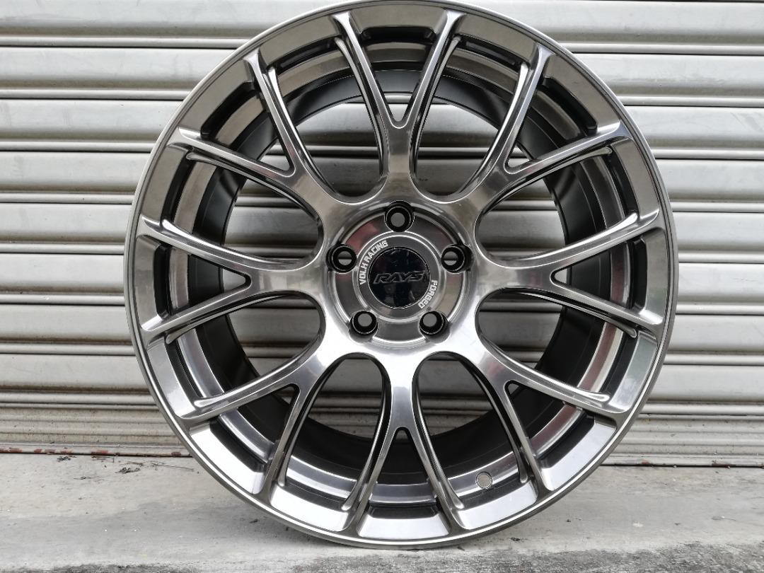 sport rim BMW E60 18 inch Rays volks racing, Auto Accessories on Carousell