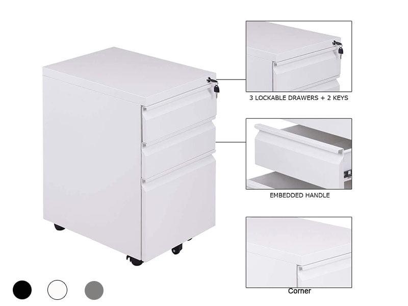 steel mobile pedestal drawer, Furniture & Home Living, Office Furniture ...