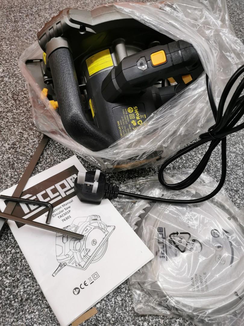 TECCPO Circular Saw with Laser Guide 5500 RPM Corded Saw, Furniture ...