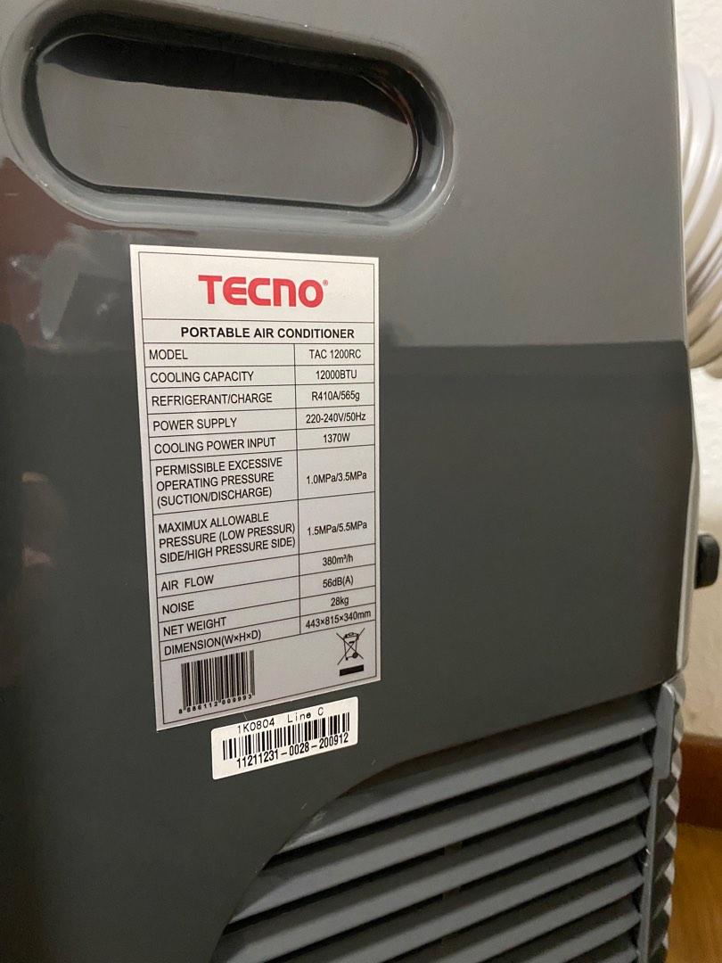 Techno 12000 BTU portable aircon, TV & Home Appliances, Air ...