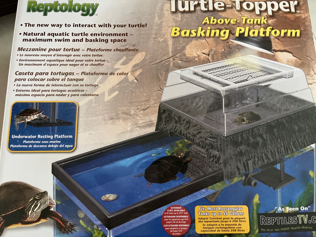 Turtle-topper above tank basking platform 龜龜曬台, 寵物用品, 寵物家品及其他 - Carousell
