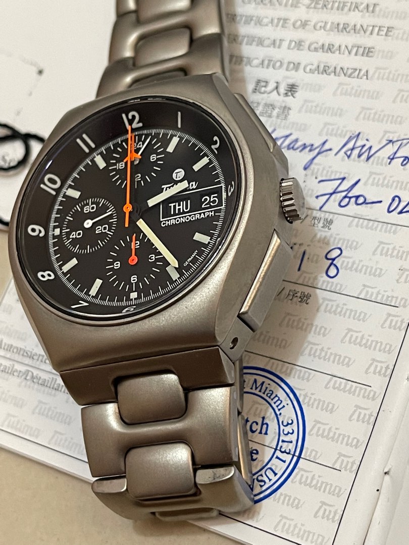 Tutima 760-02 Military Air Force Chronograph T Automatic Movement 5100 ...