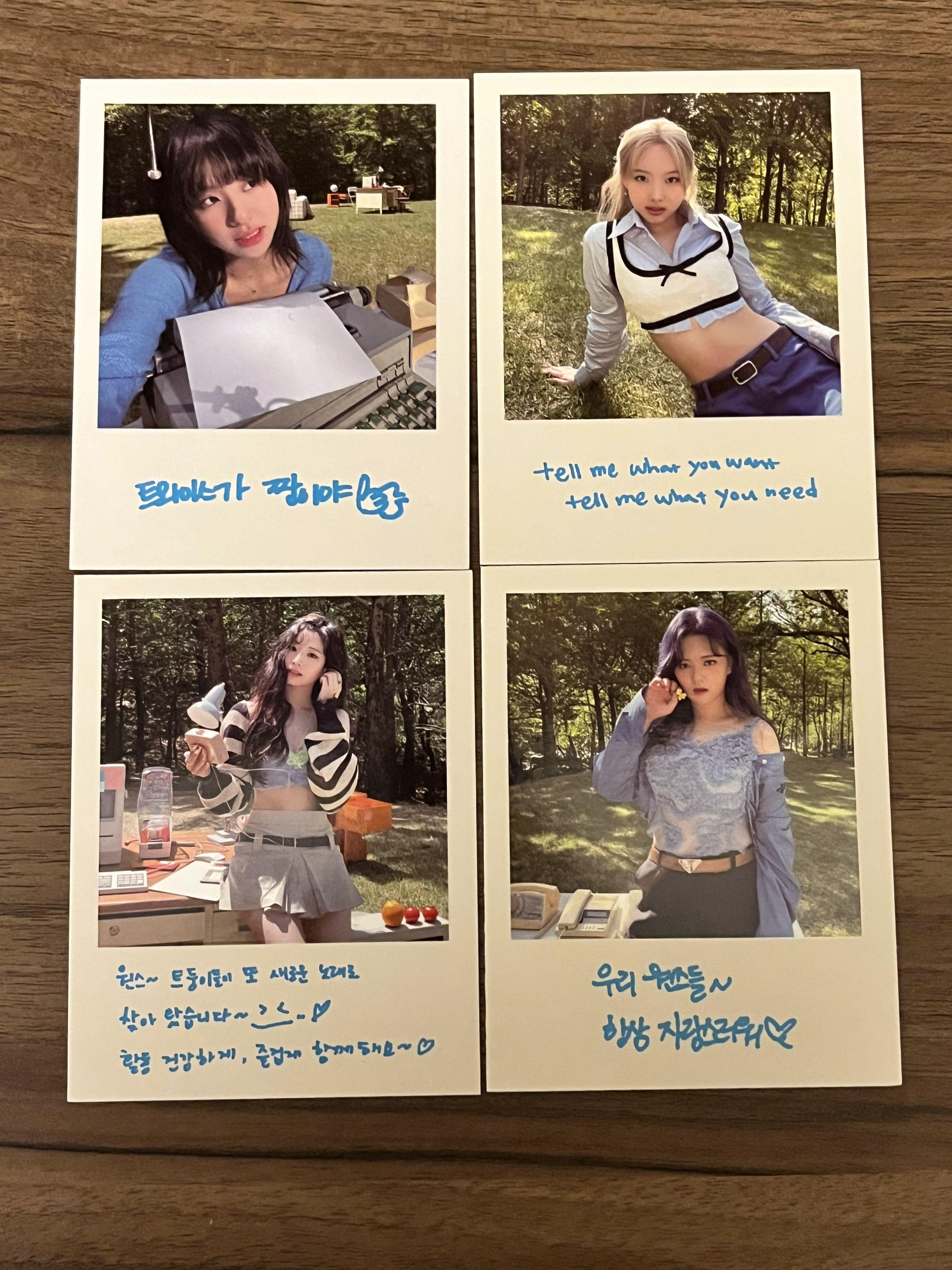 Twice Between 1&2 Message Photocard Chaeyoung Nayeon Dahyun Jeongyeon ...