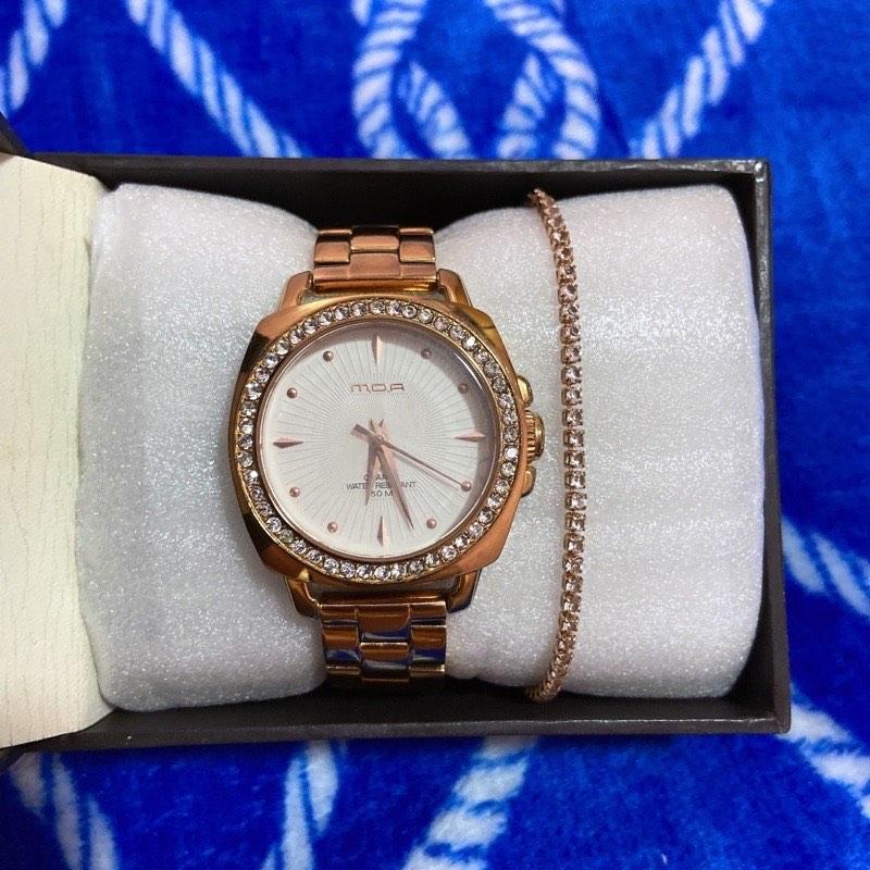 Preloved UniSilver MOA Rose Gold Watch, Women's Fashion, Watches ...