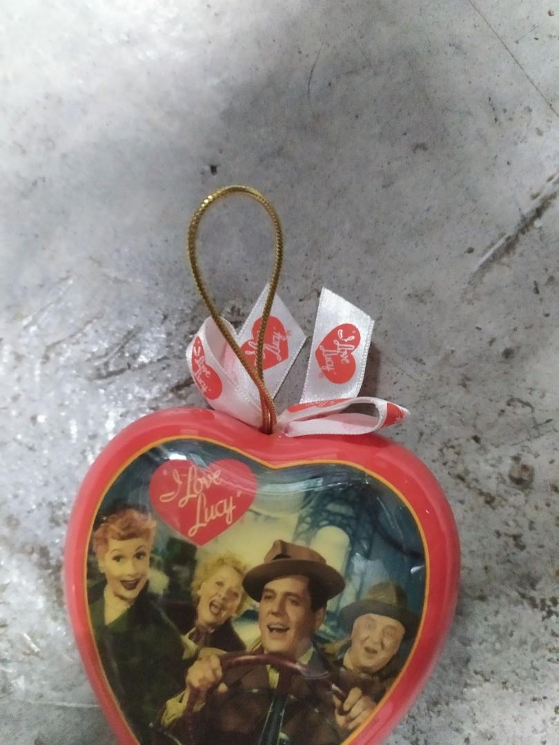 Vintage I Love Lucy Glass Heart Ornaments, Hobbies & Toys, Collectibles ...