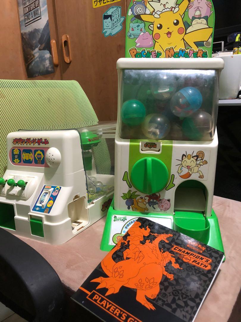 Vintage rare Pokemon gacha machine and crane machine bundle set ...