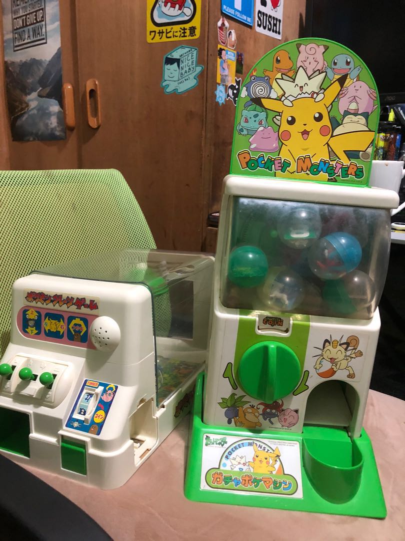 Vintage rare Pokemon gacha machine and crane machine bundle set ...