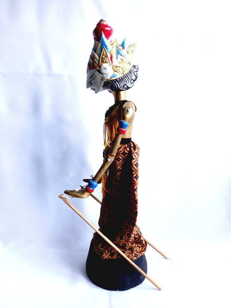 Vintage wayang golek (rod puppet) Rama from Indonesia, handcarved wood ...